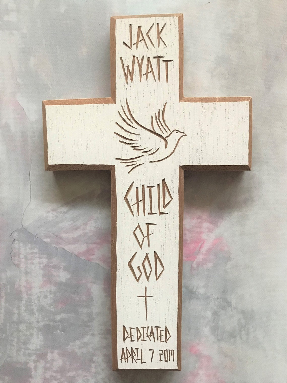 Baby Dedication Gift Boy Dedication Cross Personalized Child | Etsy