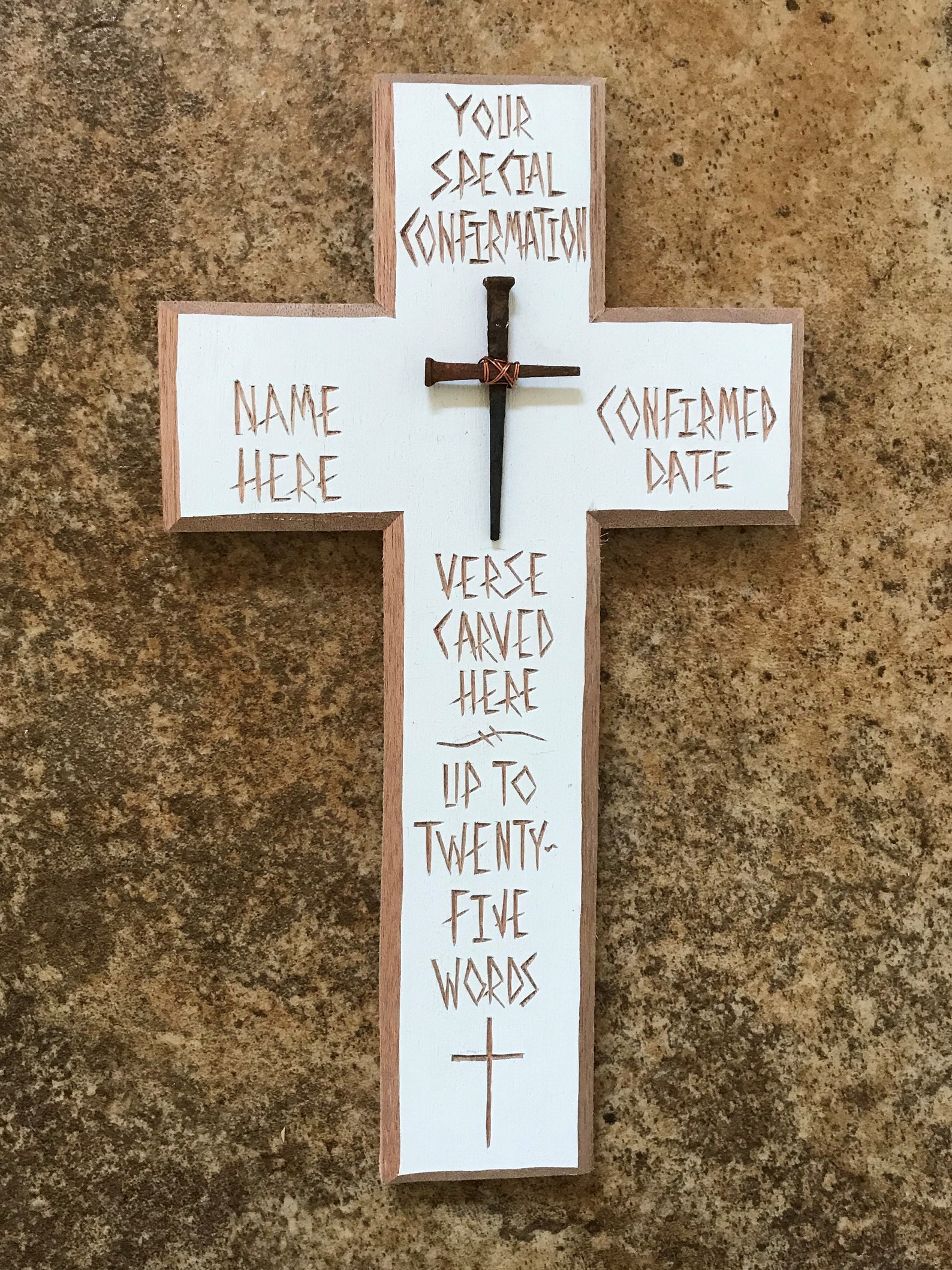 Personalized Confirmation Cross Confirmation Verse Hand - Etsy