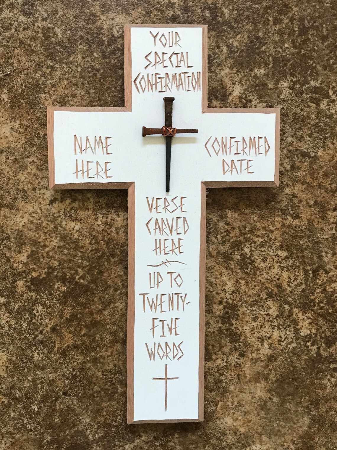 Personalized Confirmation Cross Confirmation Verse Hand - Etsy
