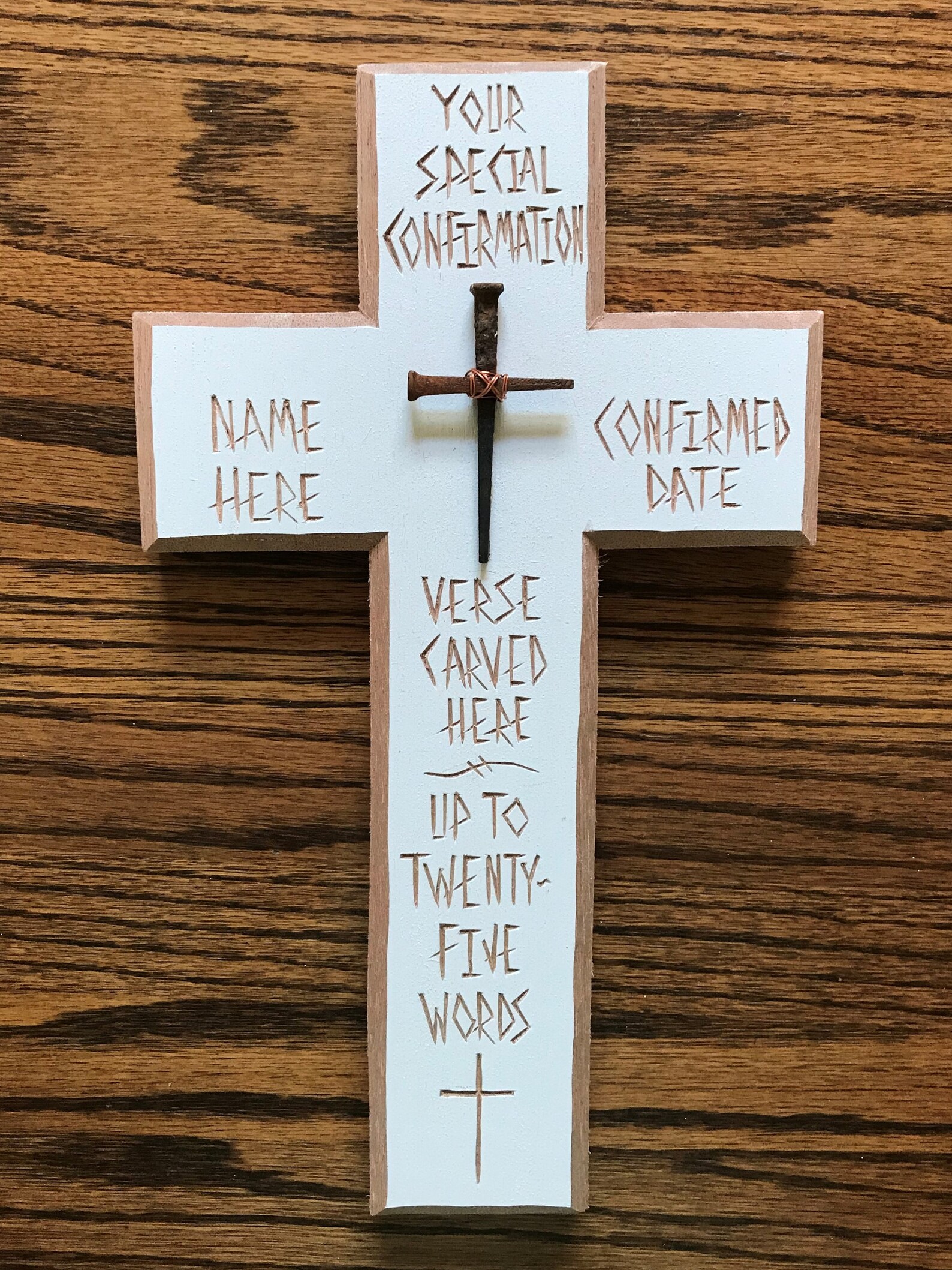 Personalized Confirmation Cross, Confirmation Verse Hand Carved ...