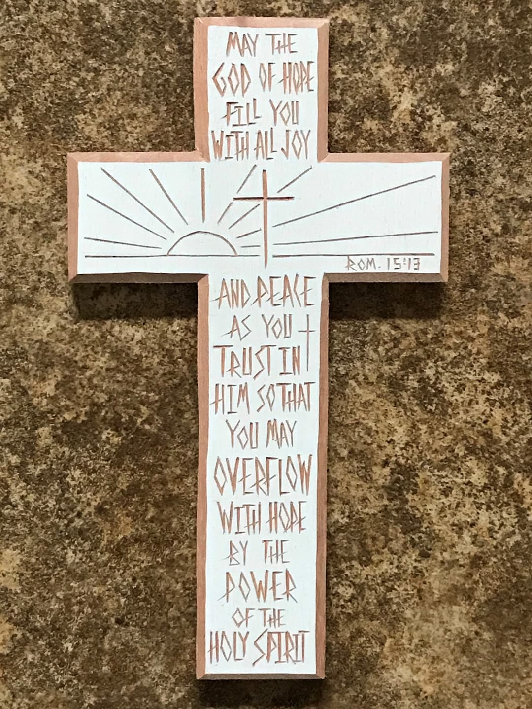 Hope Cross, Religious Encouragement Gift, Cross With Bible Verse - Etsy