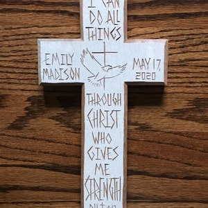 Girls Confirmation Cross, Personalized Confirmation Cross - Etsy