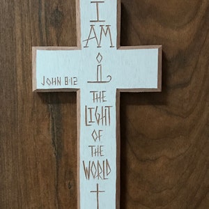 John 8, Cross With Bible Verse - Etsy