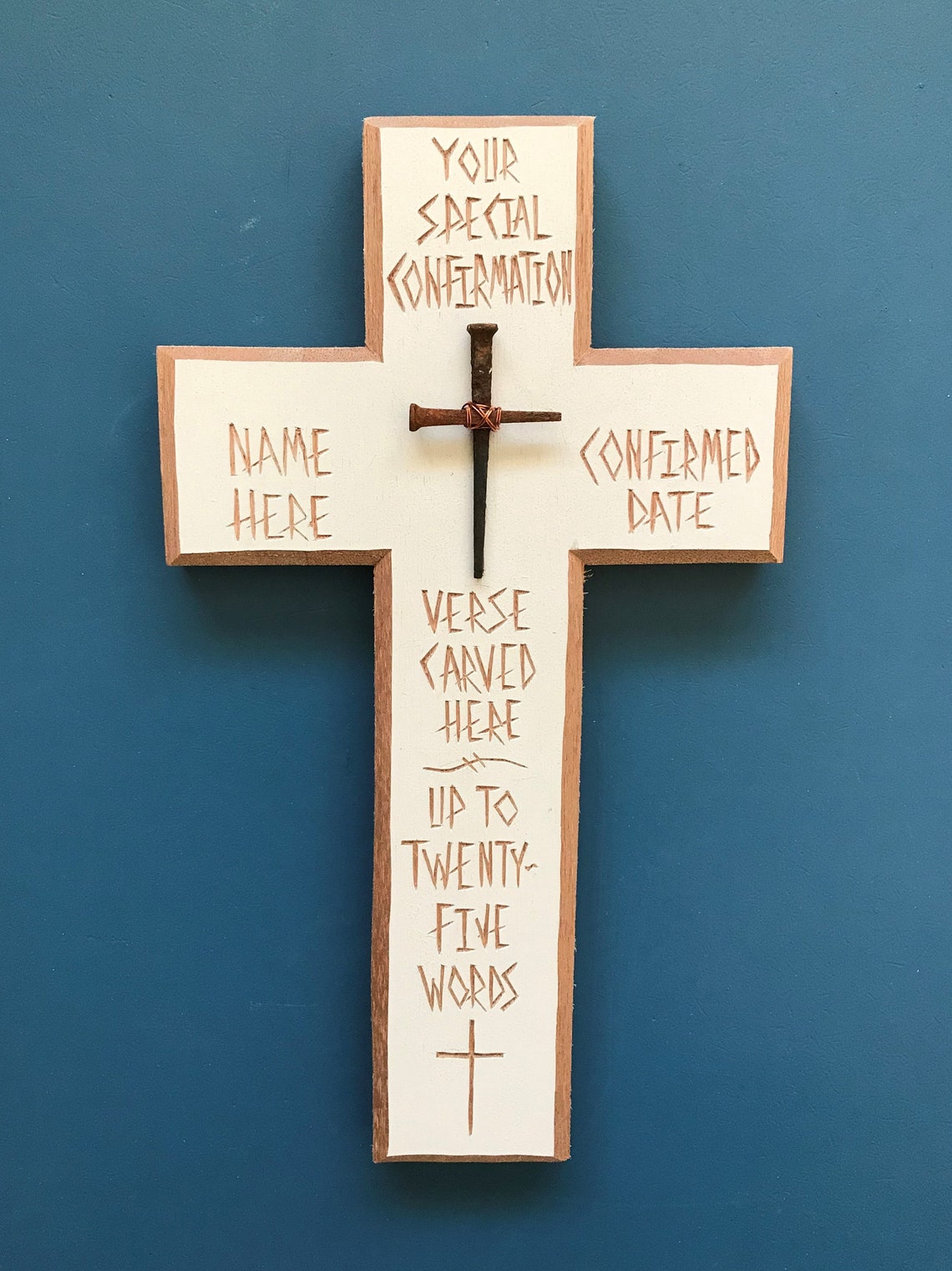 Personalized Confirmation Cross Confirmation Verse Hand - Etsy