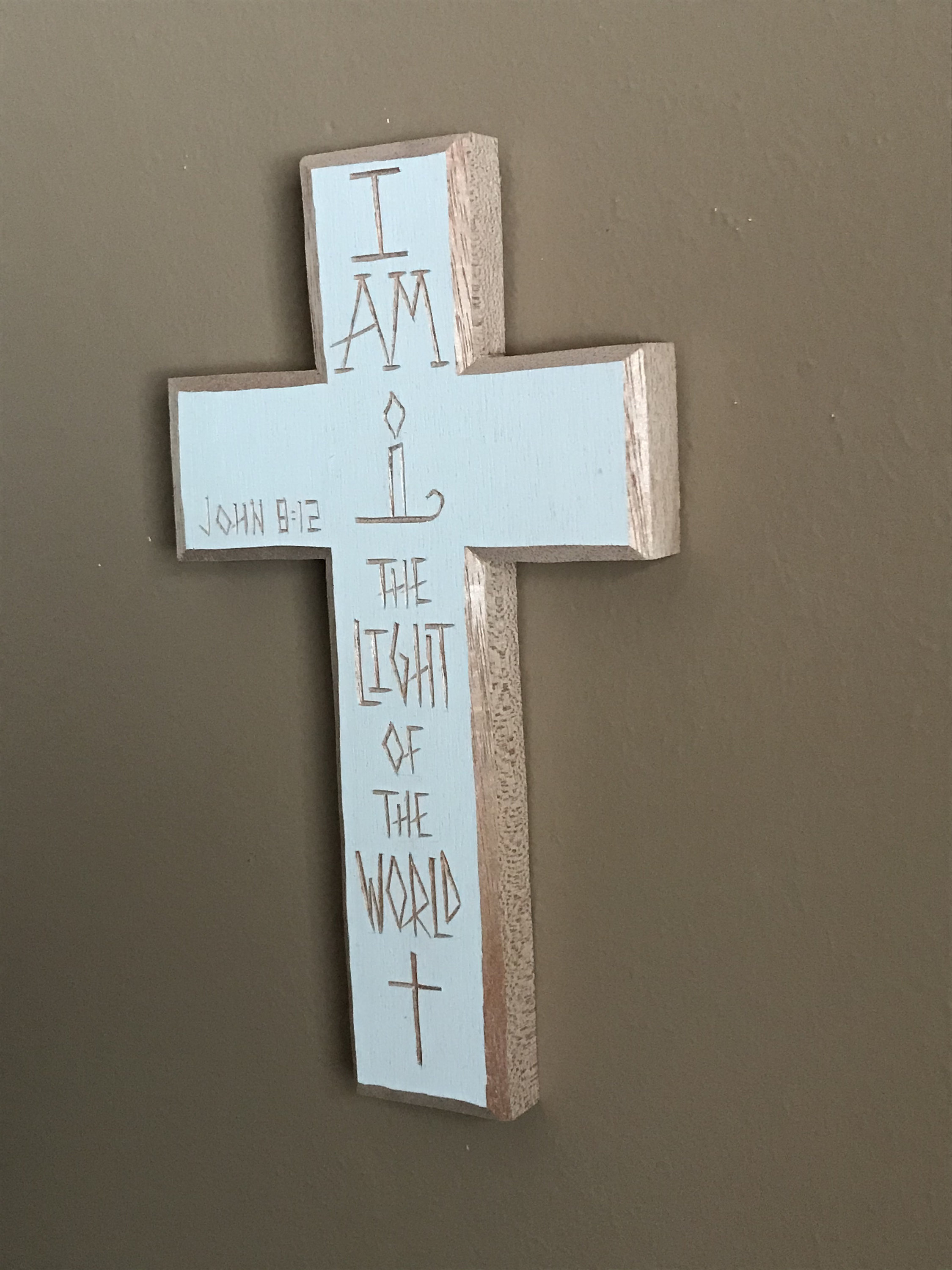 John 8 Cross With Bible Verse | Etsy