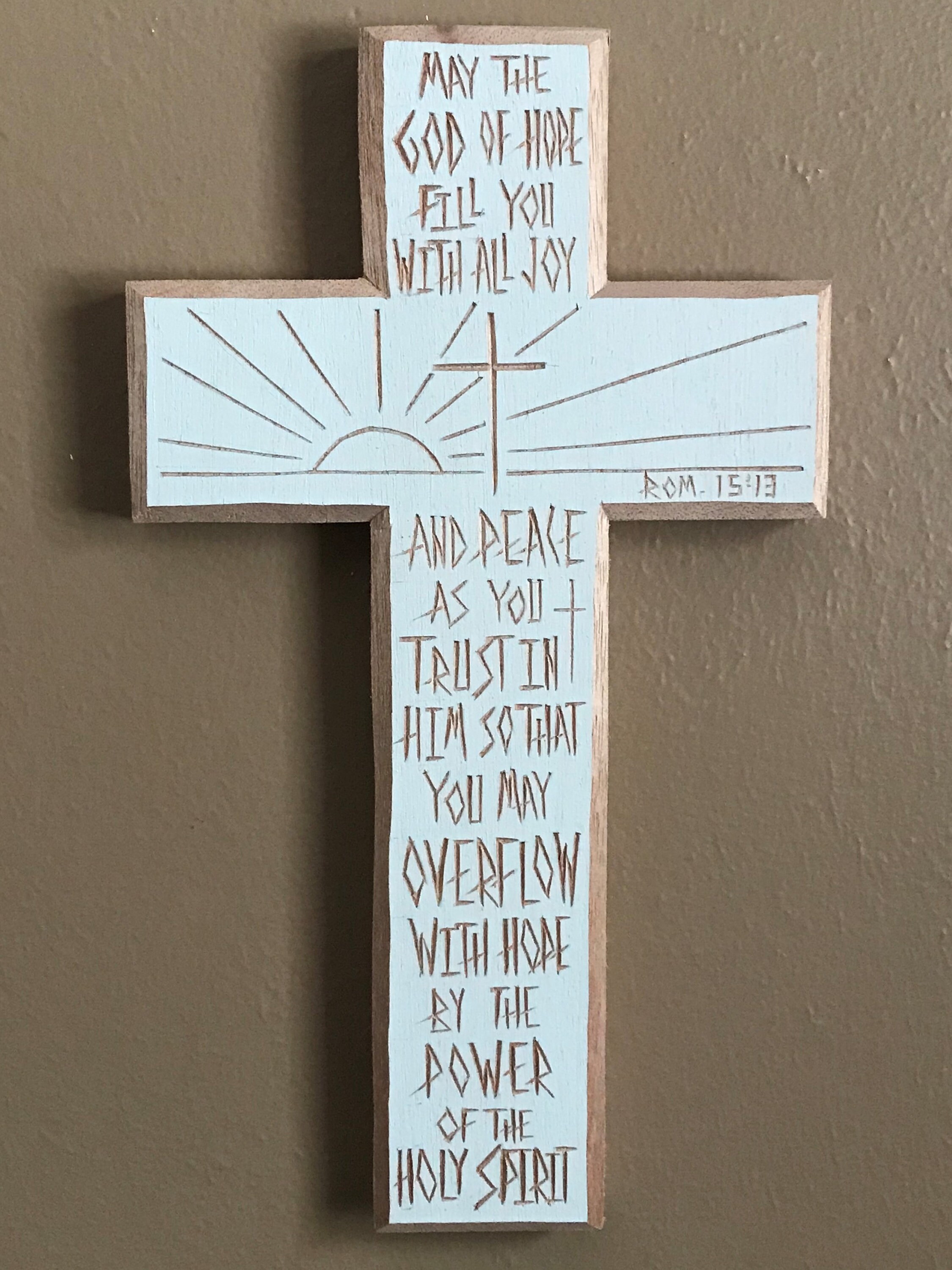Hope Cross, Religious Encouragement Gift, Cross With Bible Verse - Etsy