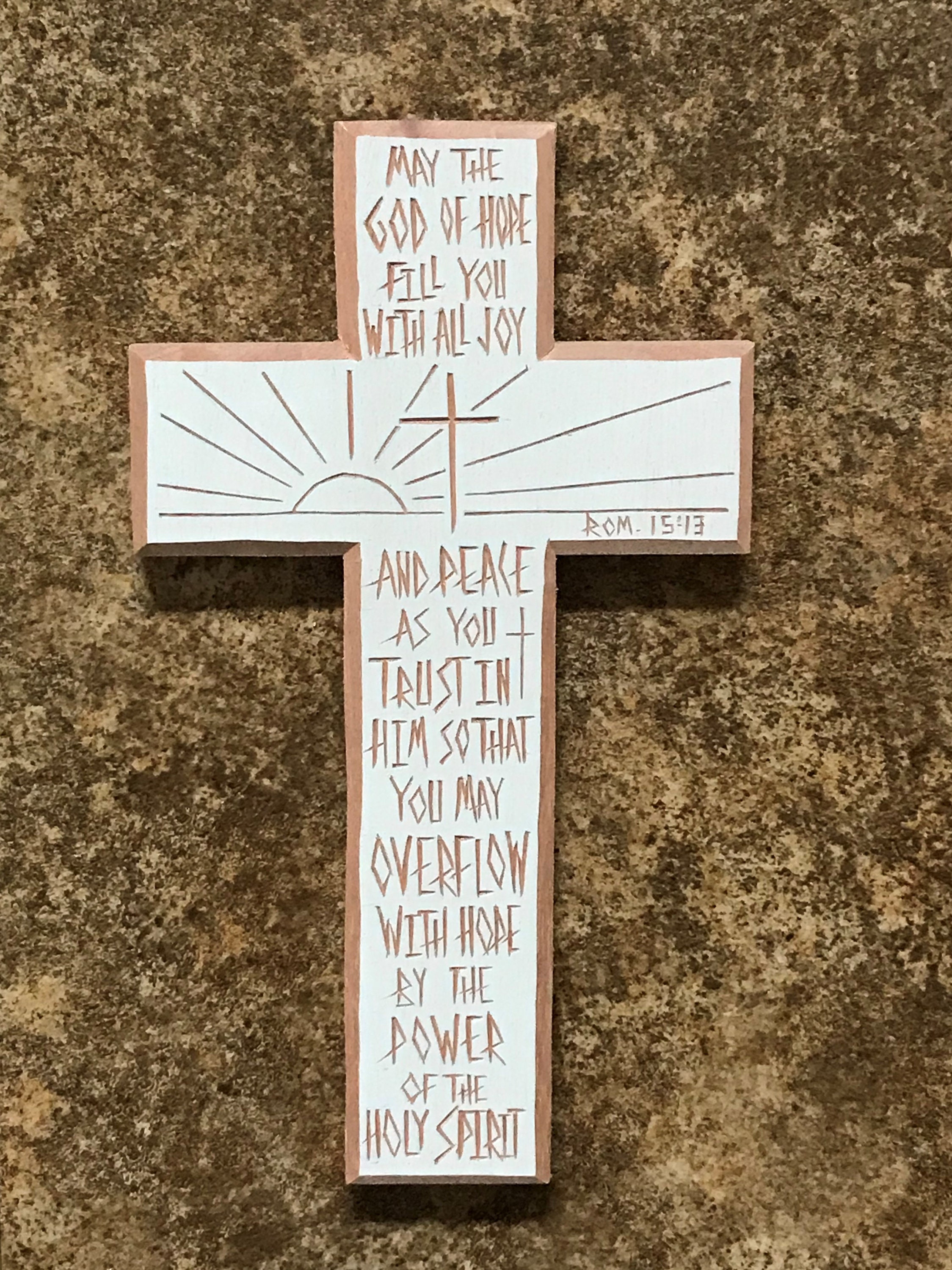 Hope Cross, Religious Encouragement Gift, Cross With Bible Verse - Etsy