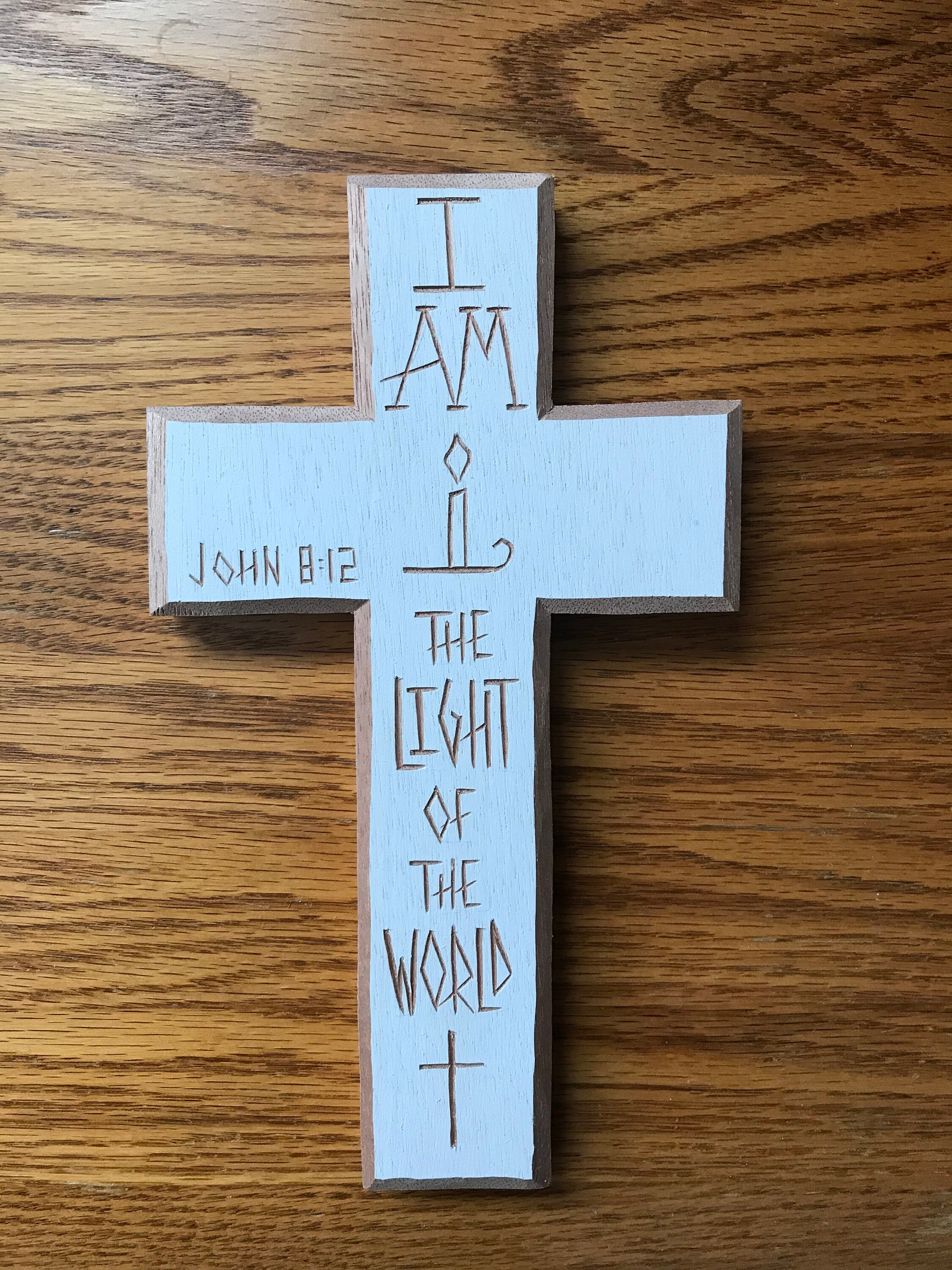 John 8 Cross With Bible Verse | Etsy