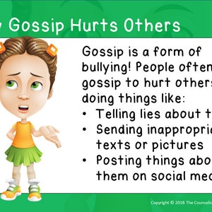 How to Deal With Gossip - an Interactive Powerpoint / Whiteboard Lesson ...