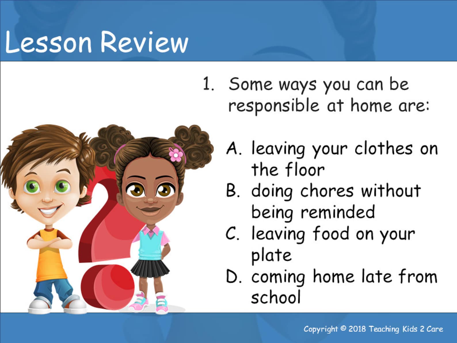 Being Responsible - Interactive Powerpoint / Whiteboard Lesson on ...