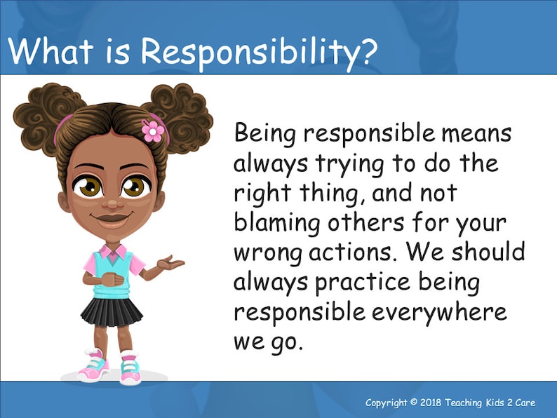 Being Responsible - Interactive Powerpoint / Whiteboard Lesson on ...