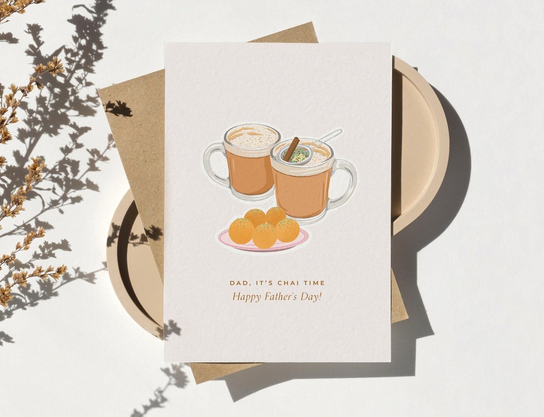 Dad, It's Chai Time! Father's Day Card for Dad, Nanaiji, Babaiji - Chai ...