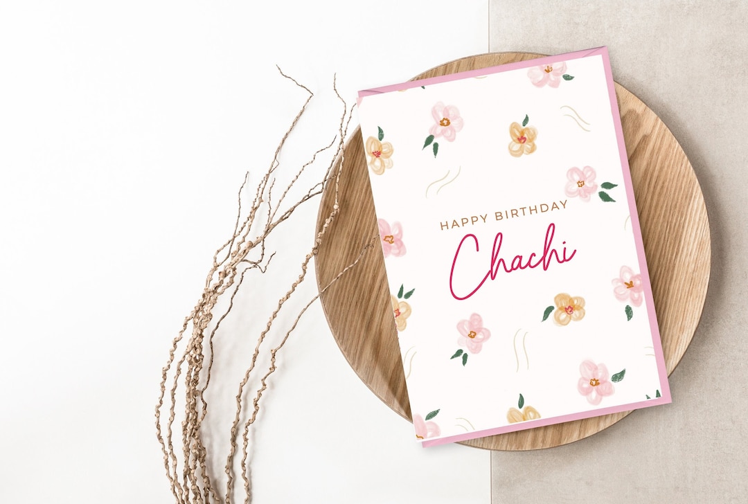 Happy Birthday Chachi/thai/pua/masi/dadi Card - Luxury Desi Greetings ...