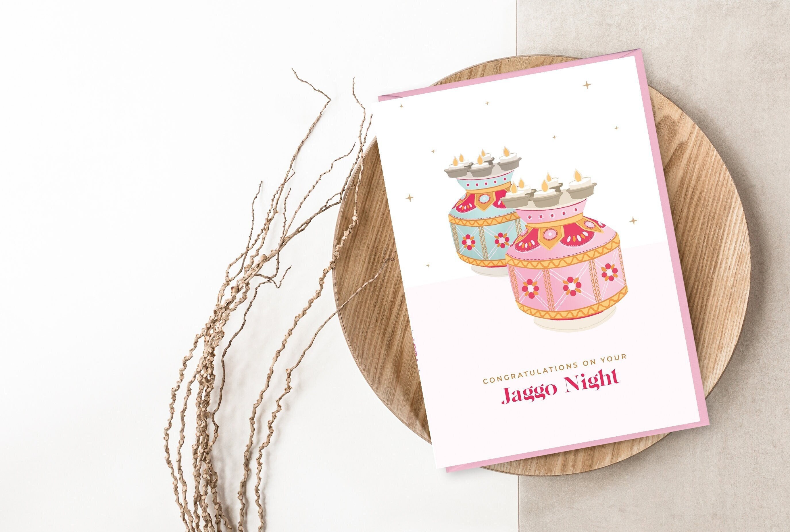 Beautiful Personalised Jaggo Night Card Luxury Punjabi - Etsy Canada