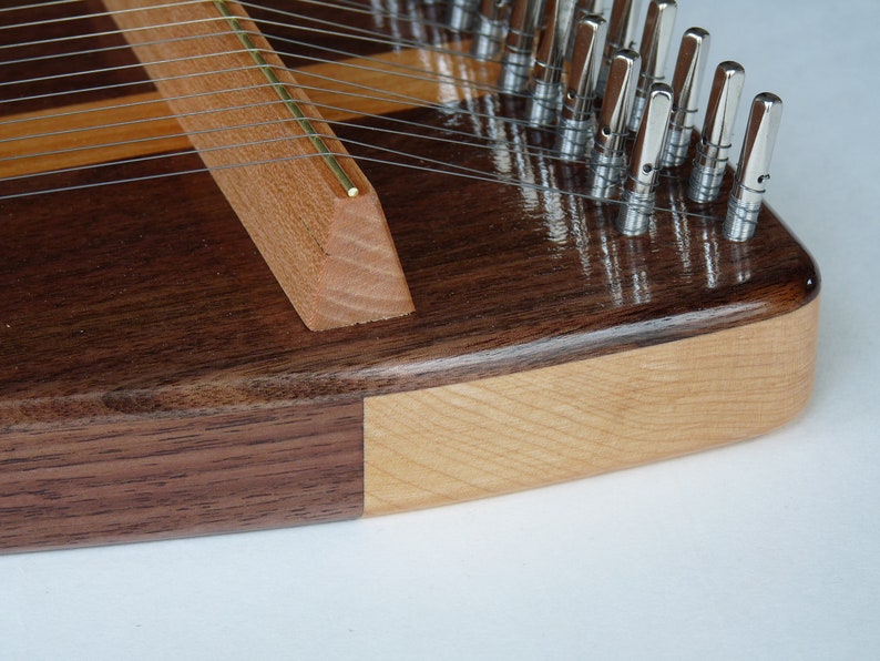 Zither Heaven 22 Stringed Bowed Psaltery. Made of Black Walnut With a ...