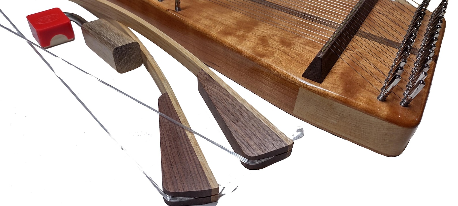 Zither Heaven 30 String Cherry Bowed Psaltery With Two Bows. - Etsy