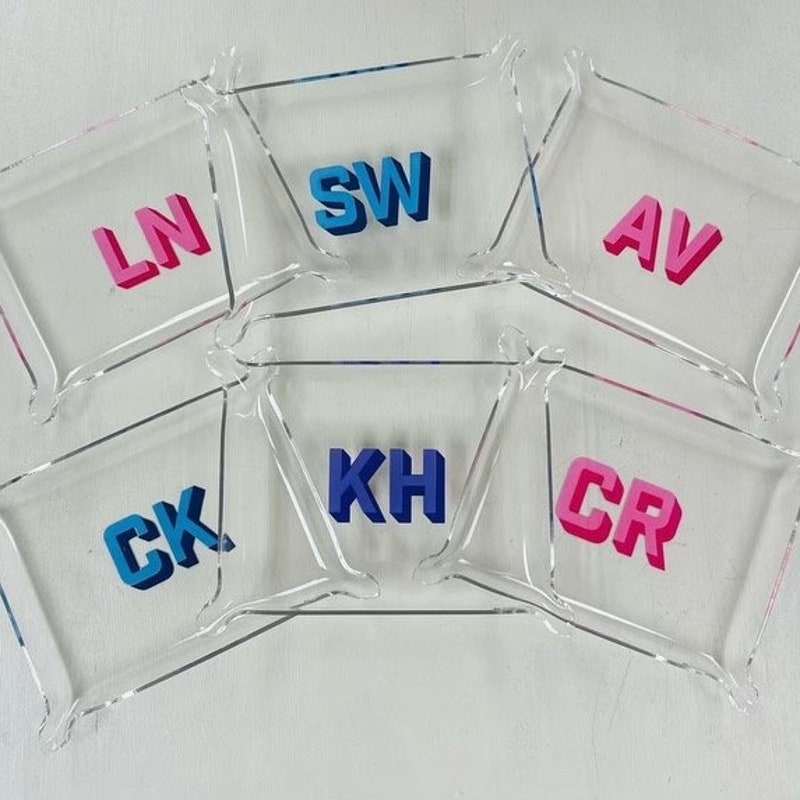 Acrylic Monogram Tray - Etsy
