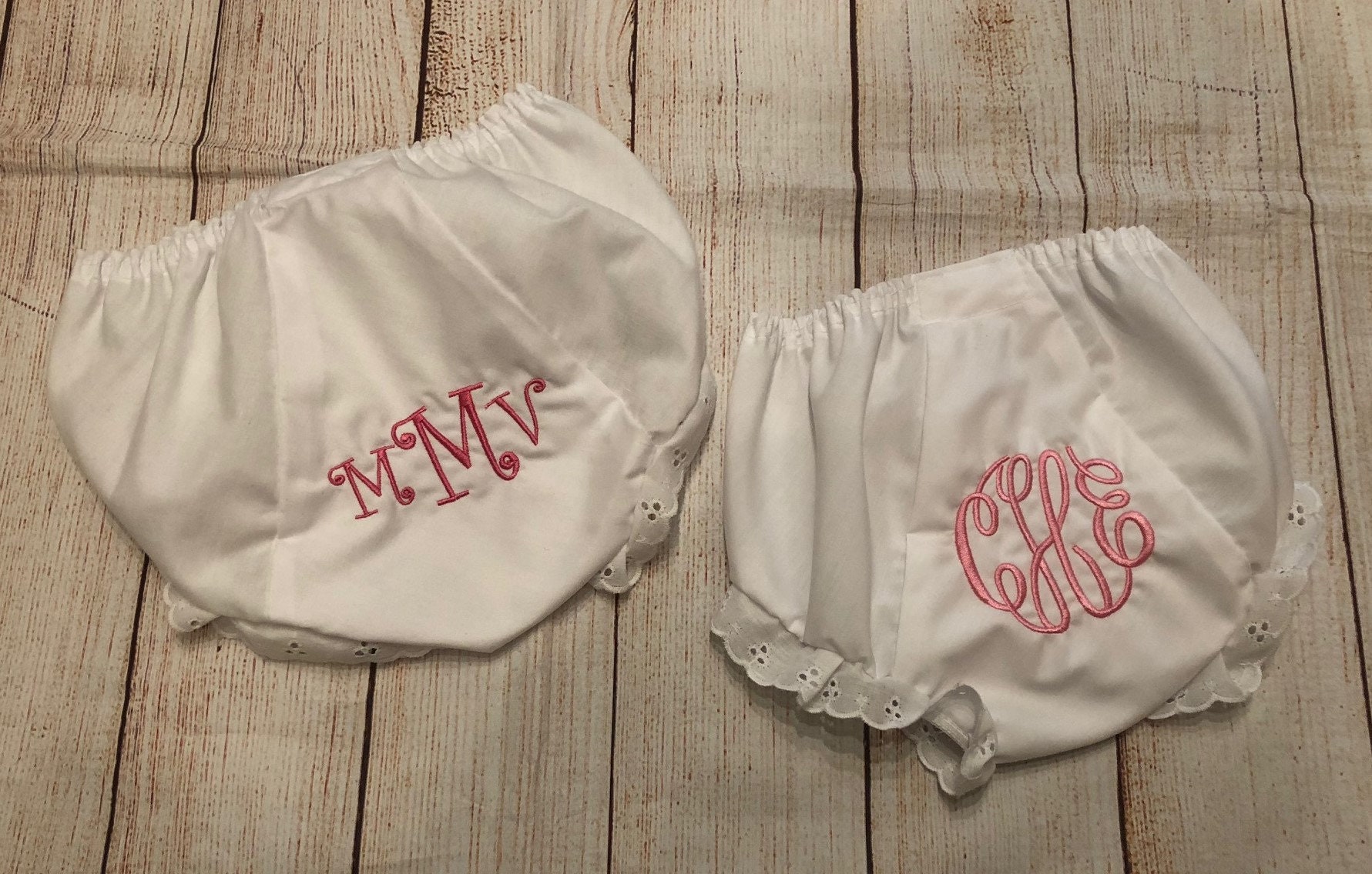 Monogrammed Bloomers Infant/toddler Baby Bloomers Diaper - Etsy