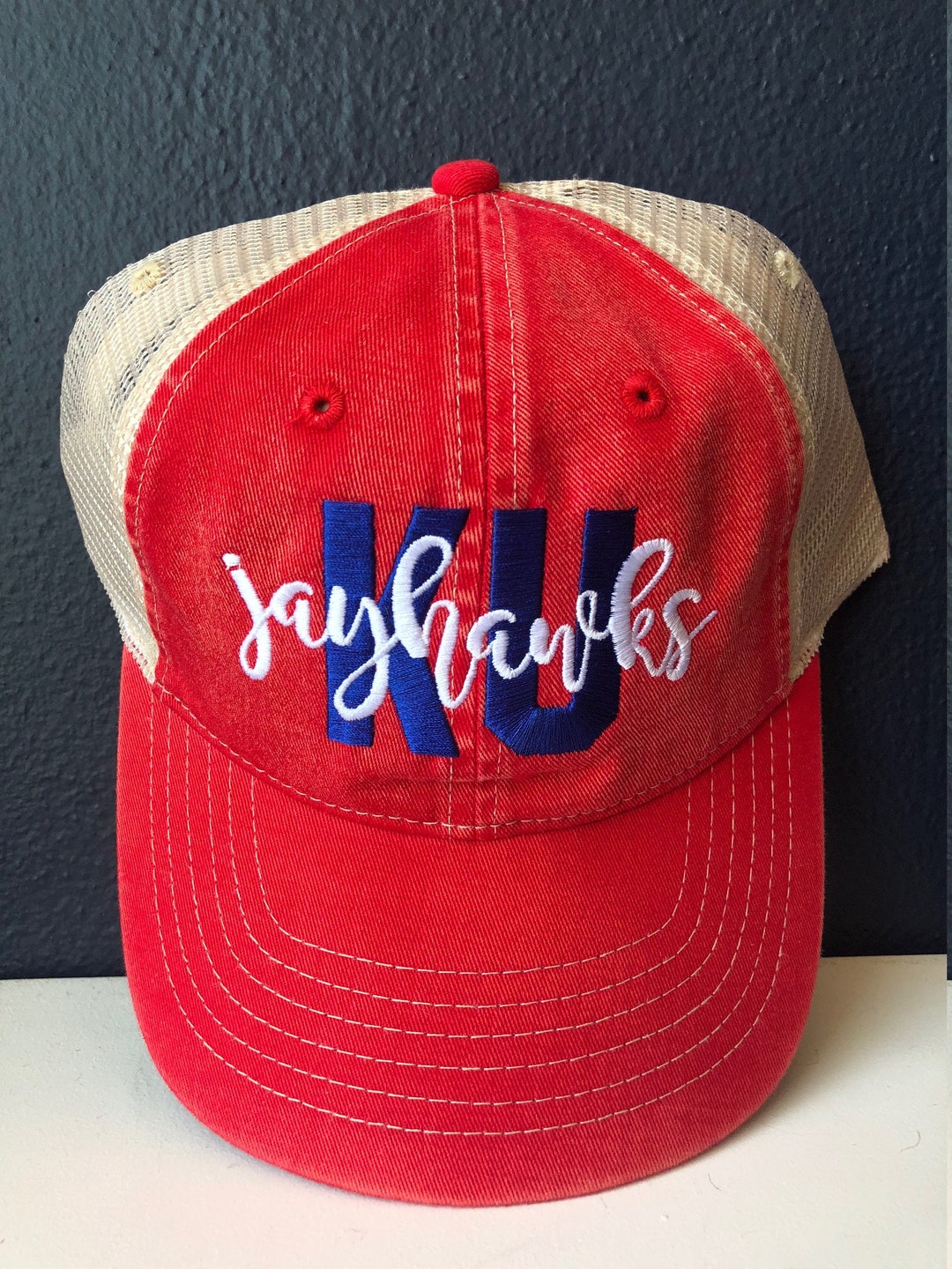 Kansas Trucker Hat University of Kansas Hat Jayhawks Hat Rock Chalk ...
