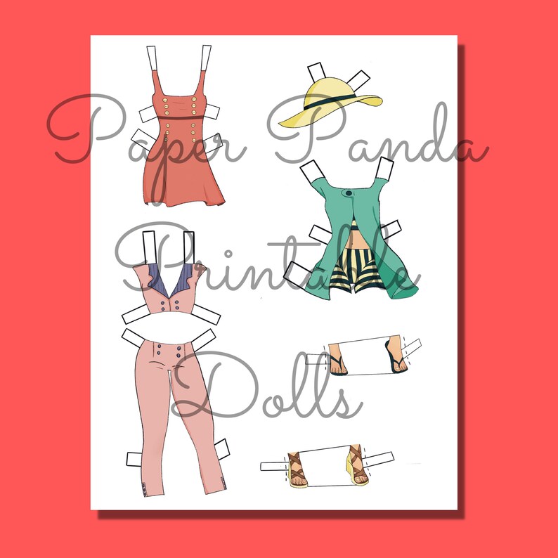 Printable Paper Doll House Erica Paper Doll & Activities for | Etsy
