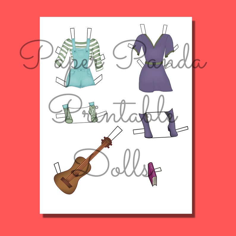 Printable Paper Doll House Erica Paper Doll & Activities for | Etsy