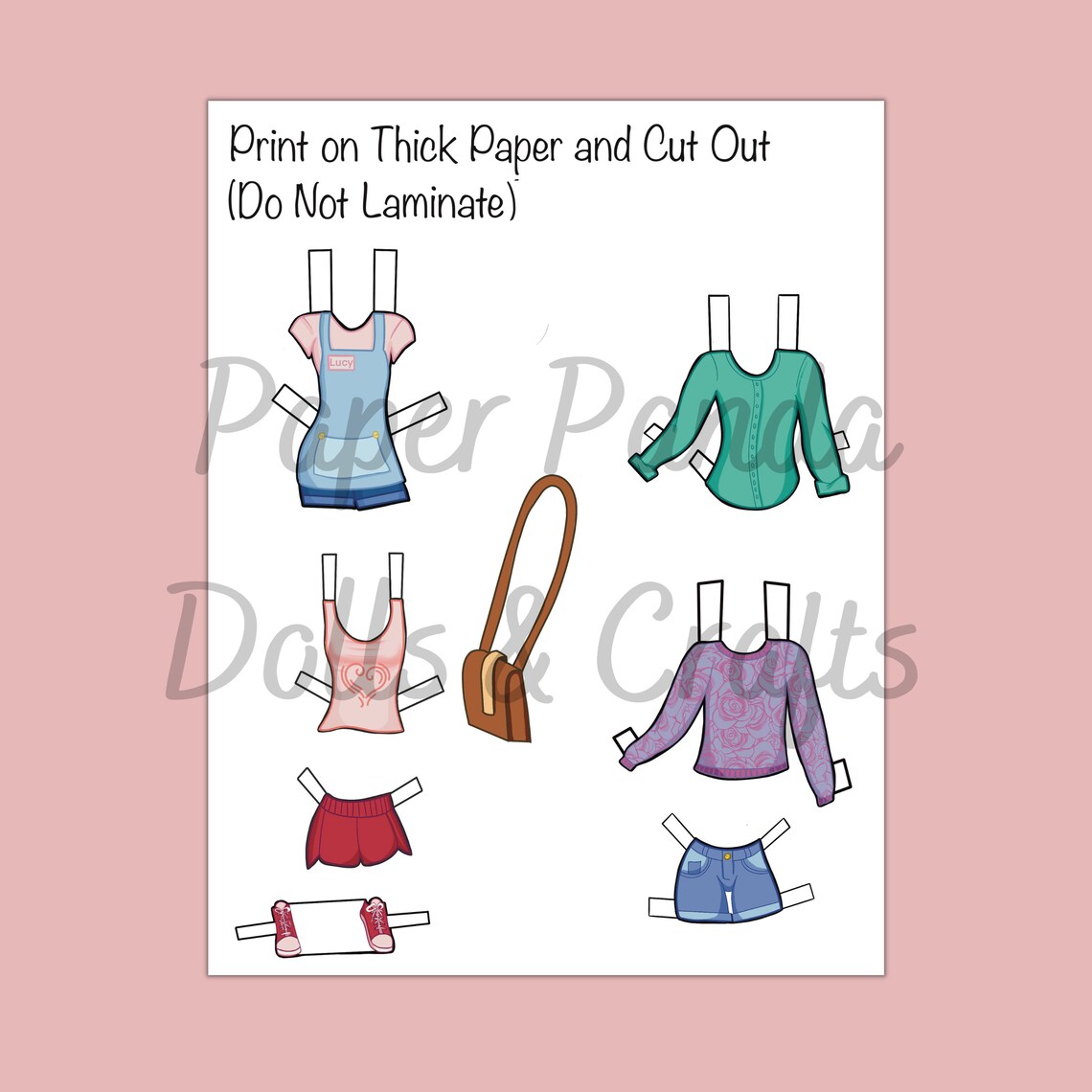 Printable Paper Doll & House Lucy Paper Doll Activities for - Etsy