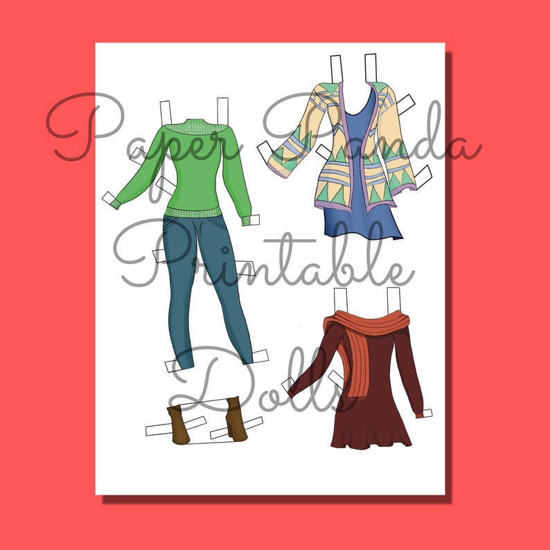 Printable Paper Doll House Erica Paper Doll & Activities for | Etsy