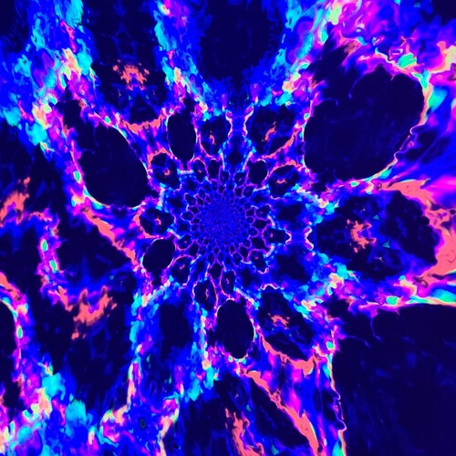 Chroma Zen blacklight Tapestry Psychedelic UV Reactive - Etsy