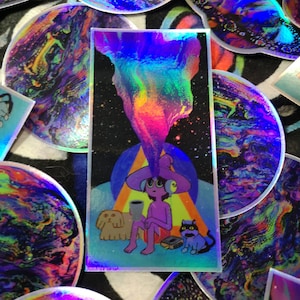 Clancy From the Midnight Gospel 4.5" Psychedelic Holographic Sticker ...