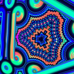 Chroma Zen (blacklight Tapestry) Psychedelic UV Reactive Fluorescent ...
