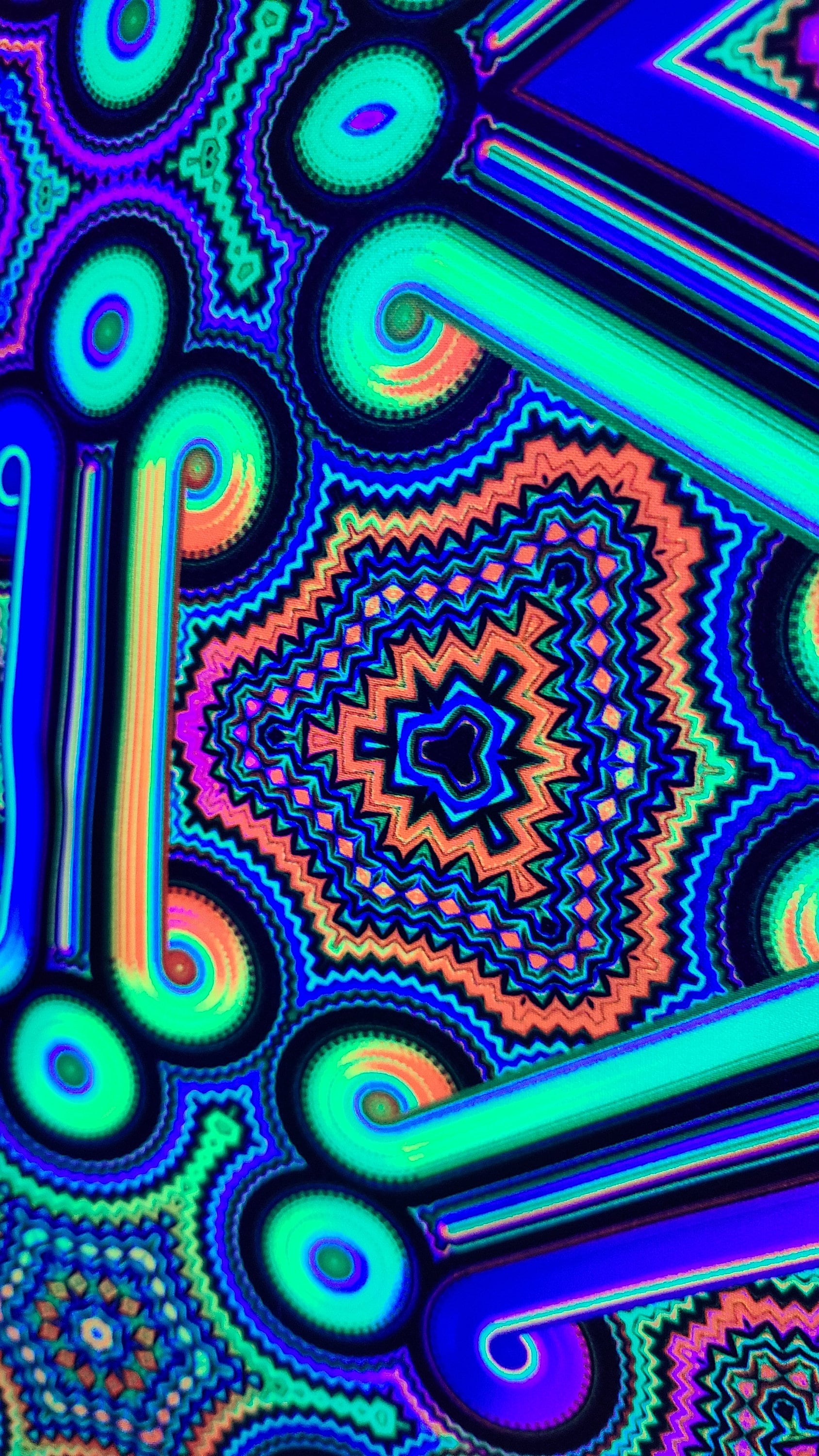 Chroma Zen blacklight Tapestry Psychedelic UV Reactive - Etsy