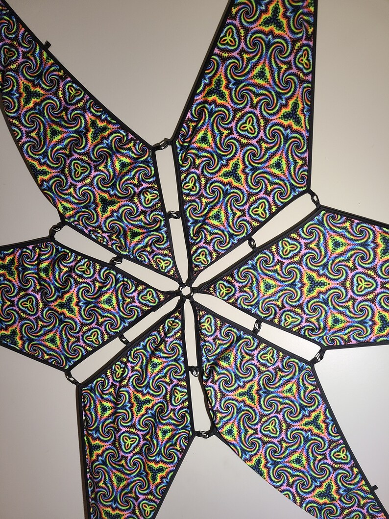 Fractal Kandi Ceiling Canopy Trippy UV Reactive Geometric - Etsy