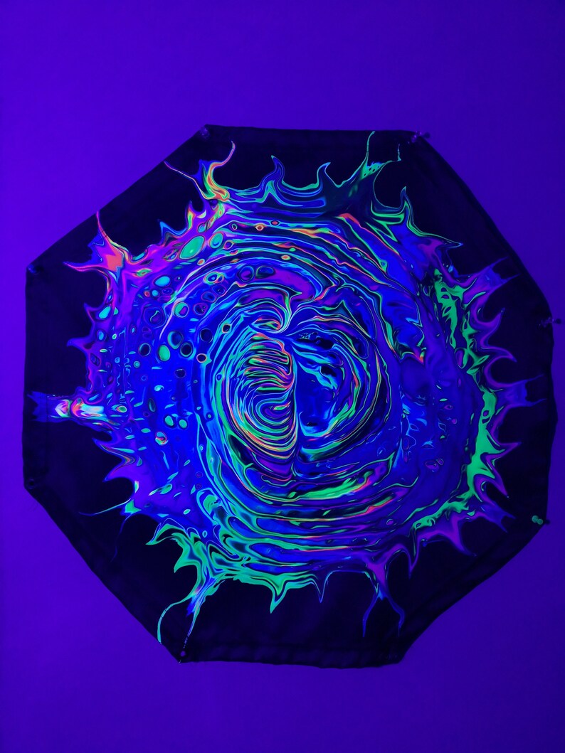 Rave Candy (abstract Blacklight Tapestry) UV Reactive Fluorescent ...
