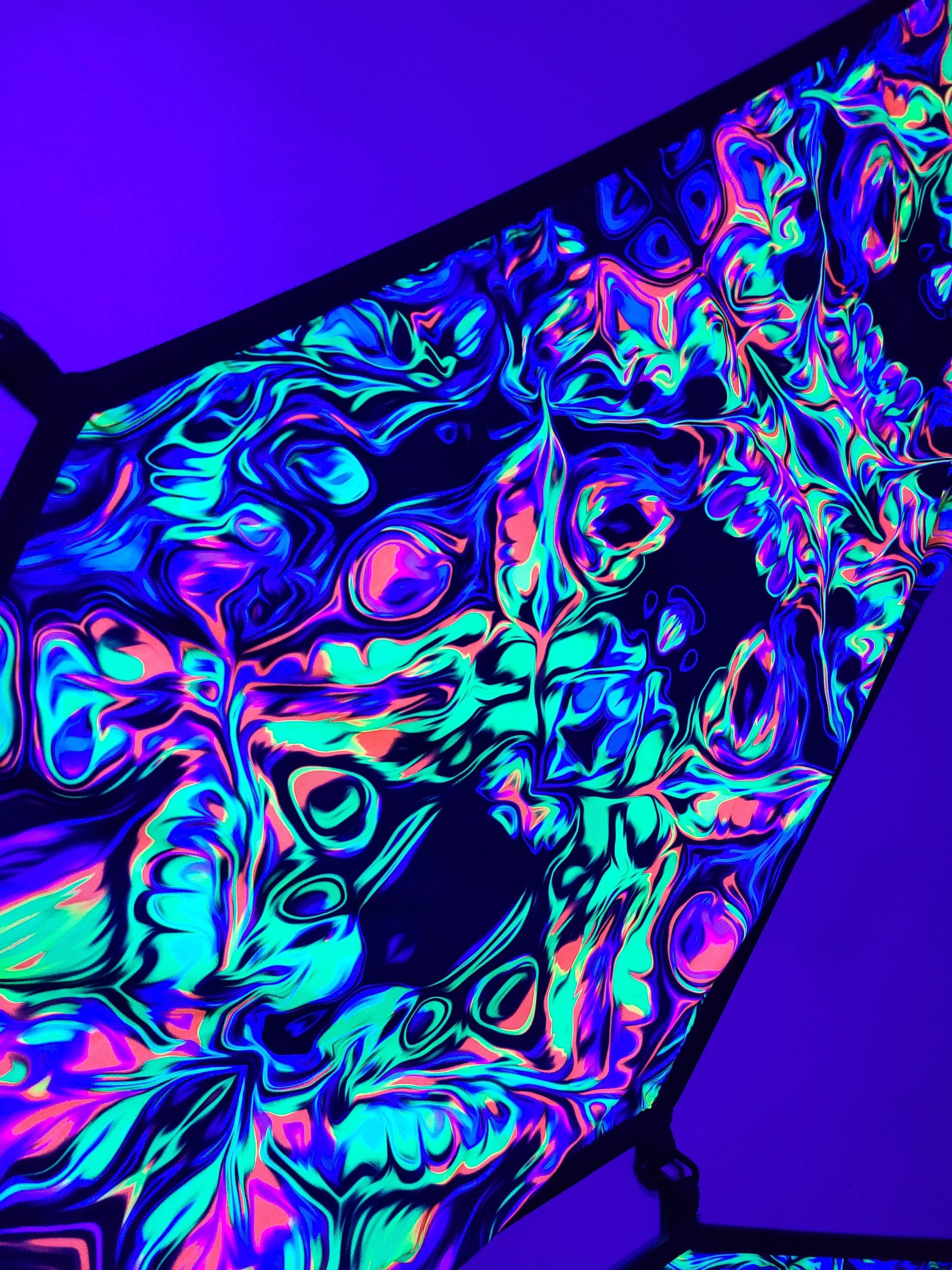 Cell Portal Ceiling Canopy Trippy UV Reactive Geometric - Etsy
