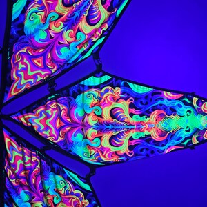 Neon Temple Portal - Ceiling Canopy - Psychedelic UV Reactive Geometric ...