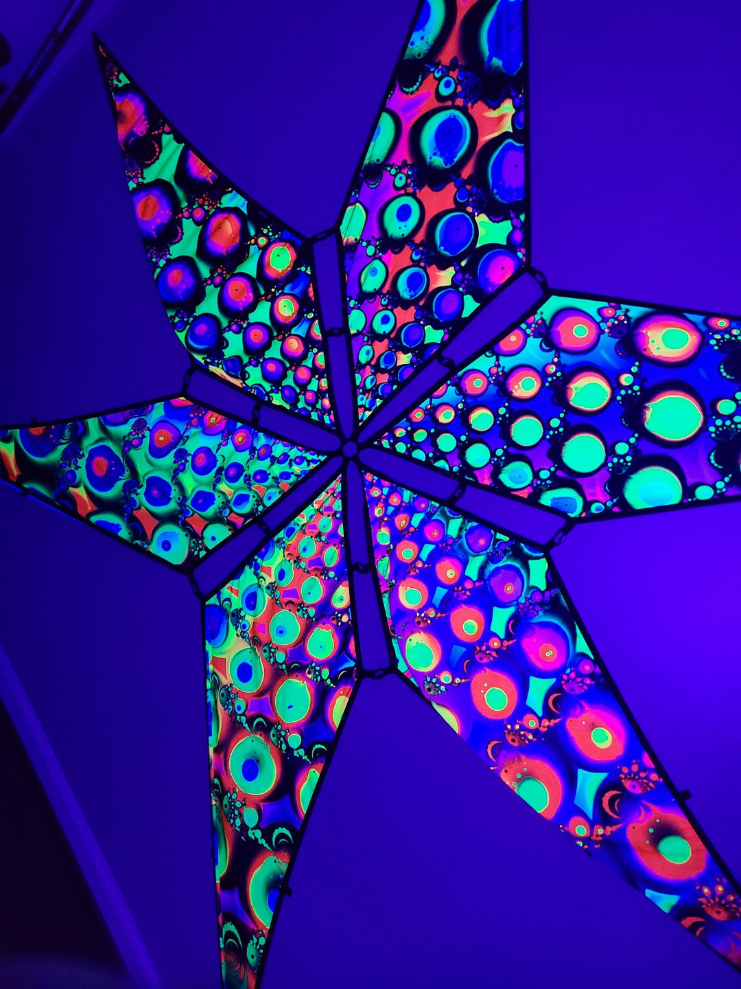 Neon Fractal Portal - Ceiling Canopy - Psychedelic UV Reactive ...