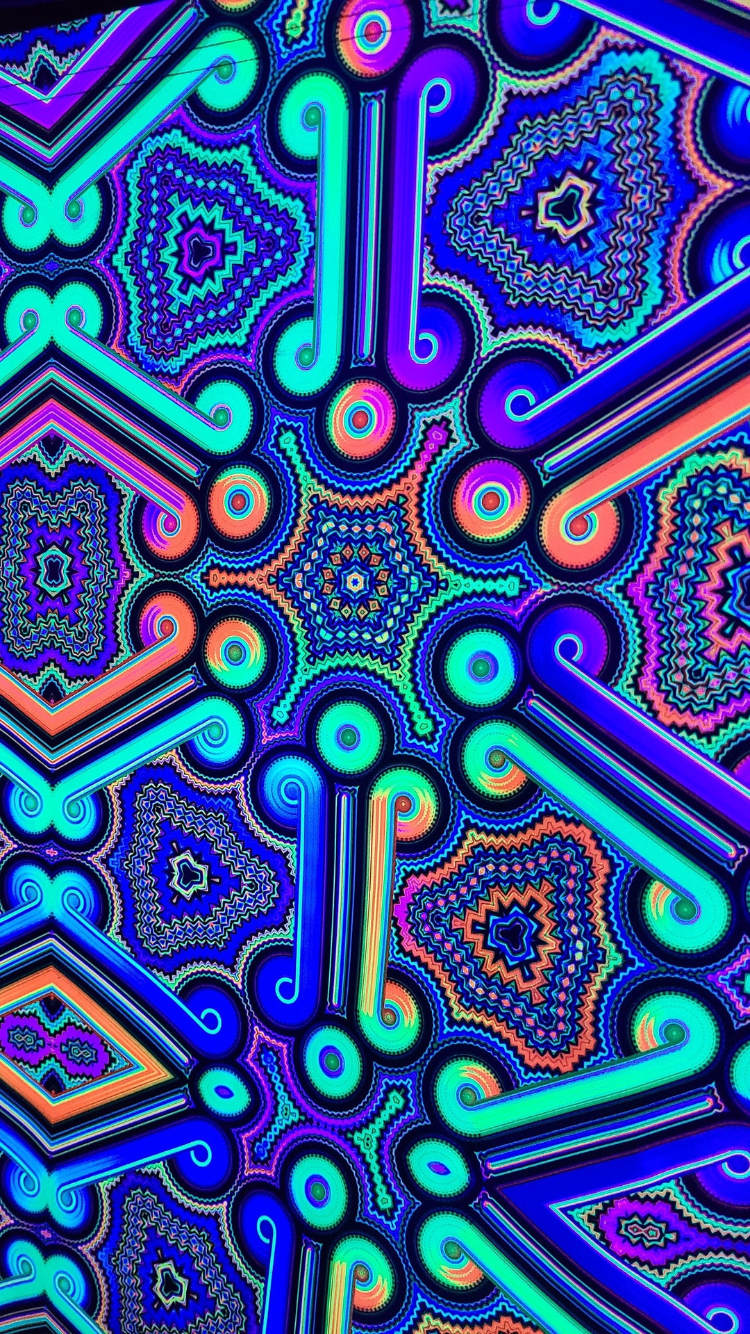 Chroma Zen (blacklight Tapestry) Psychedelic UV Reactive Fluorescent ...