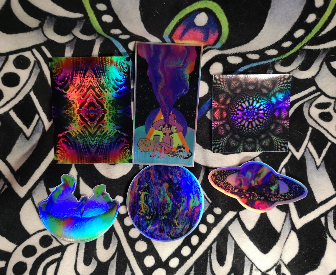 Clancy From the Midnight Gospel 4.5" Psychedelic Holographic Sticker ...