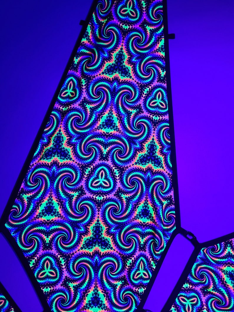 Fractal Kandi Ceiling Canopy Trippy UV Reactive Geometric - Etsy