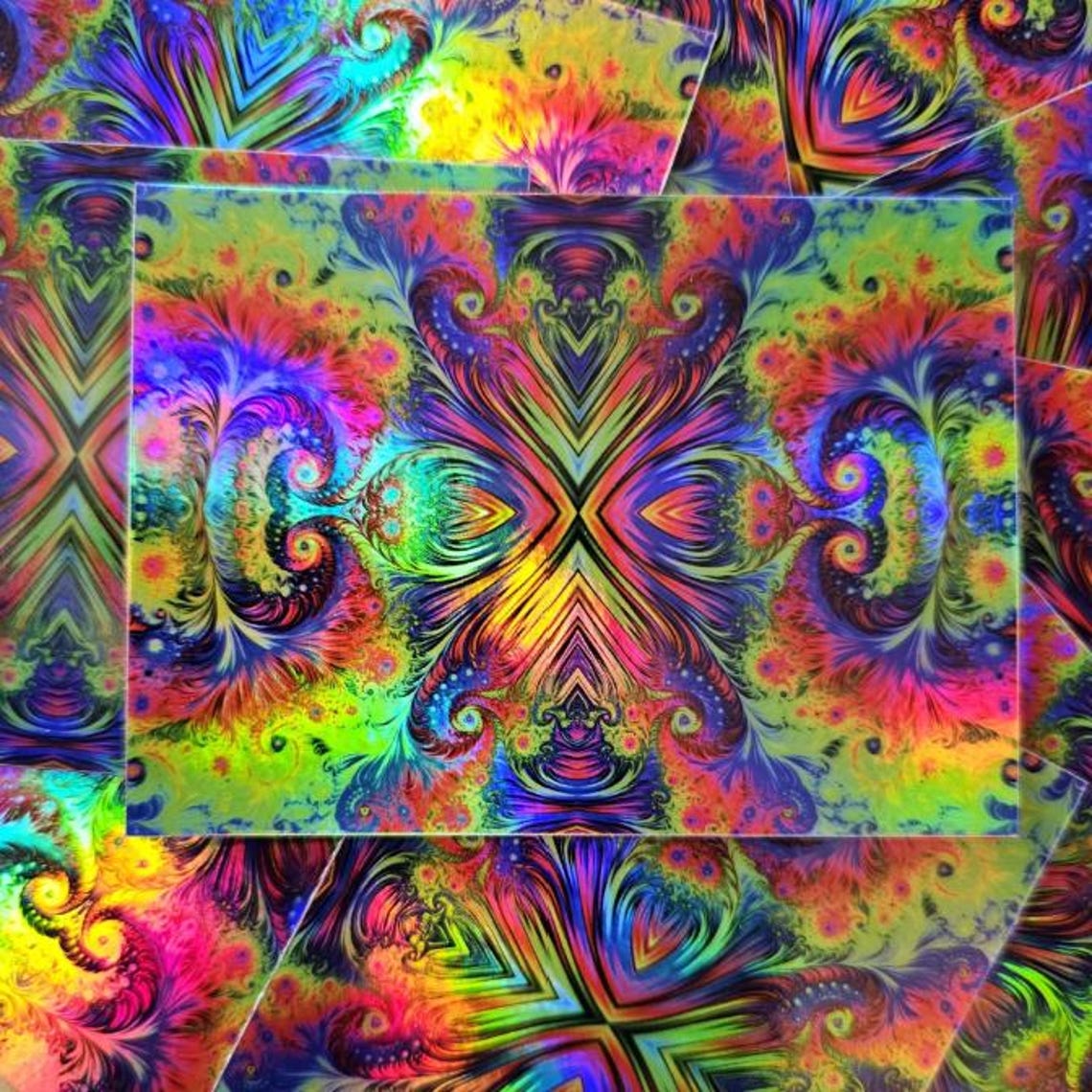 Bundle of Holographic Psychedelic Stickers (3) | Car, Laptop, Water ...