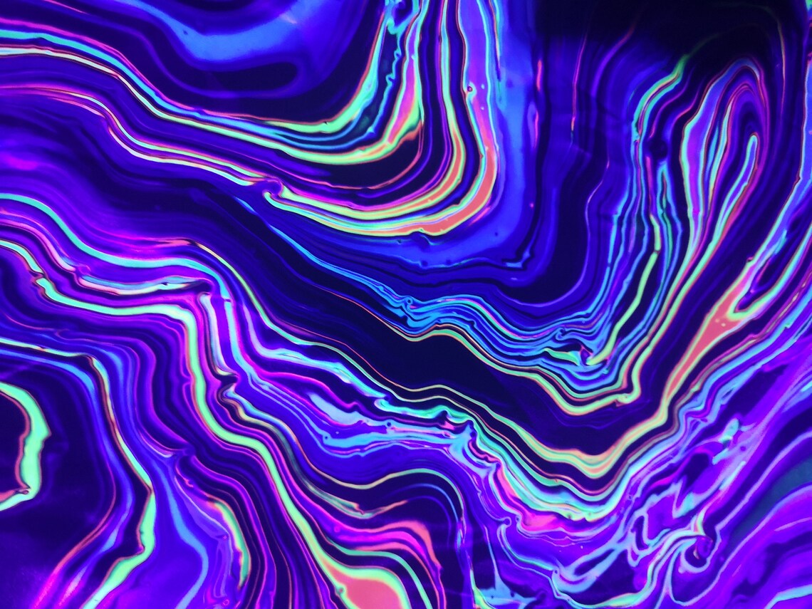 Neon Rift Blacklight Tapestry psychedelic Fluid Art UV - Etsy