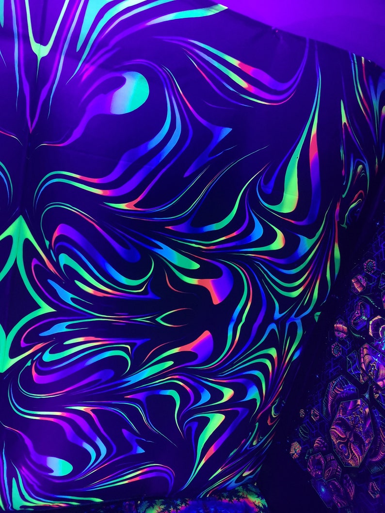 To Infinity Blacklight Tapestry (psychedelic UV Reactive) - Etsy