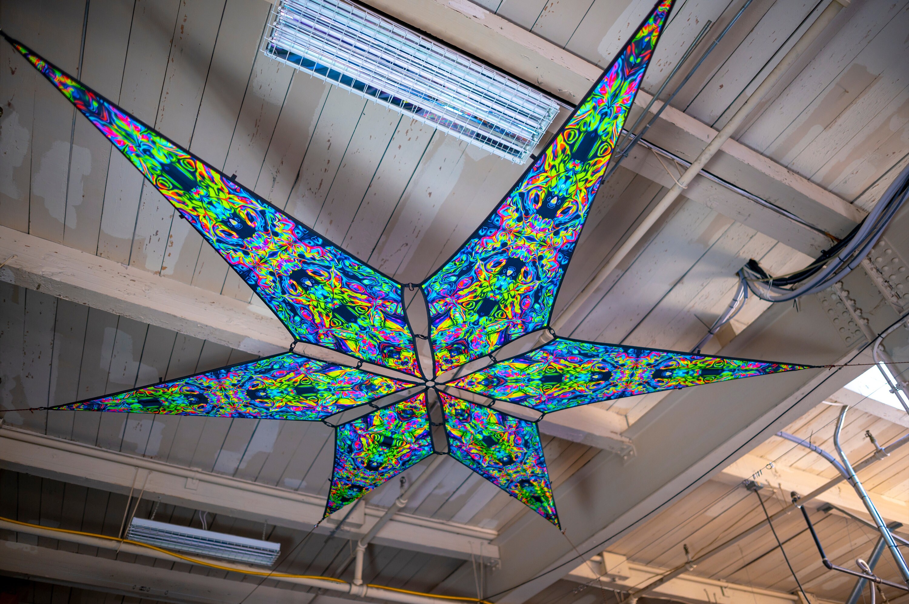 Cell Portal Ceiling Canopy Trippy UV Reactive Geometric - Etsy
