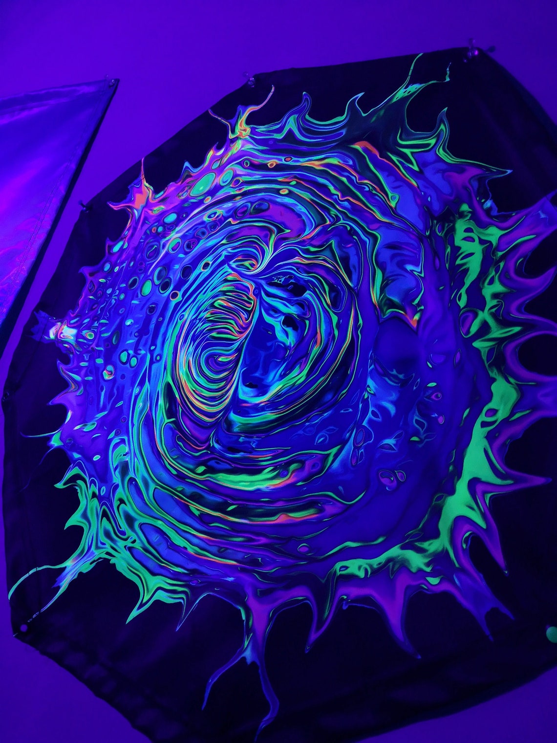 Rave Candy (abstract Blacklight Tapestry) UV Reactive Fluorescent ...