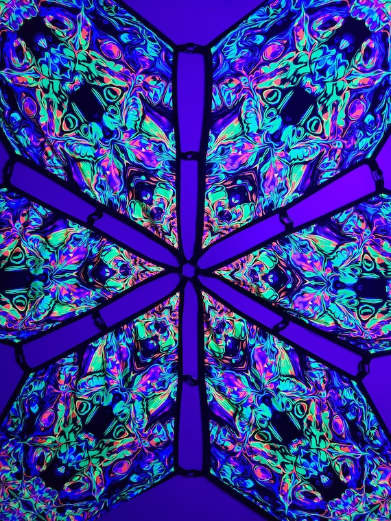Cell Portal Ceiling Canopy Trippy UV Reactive Geometric - Etsy