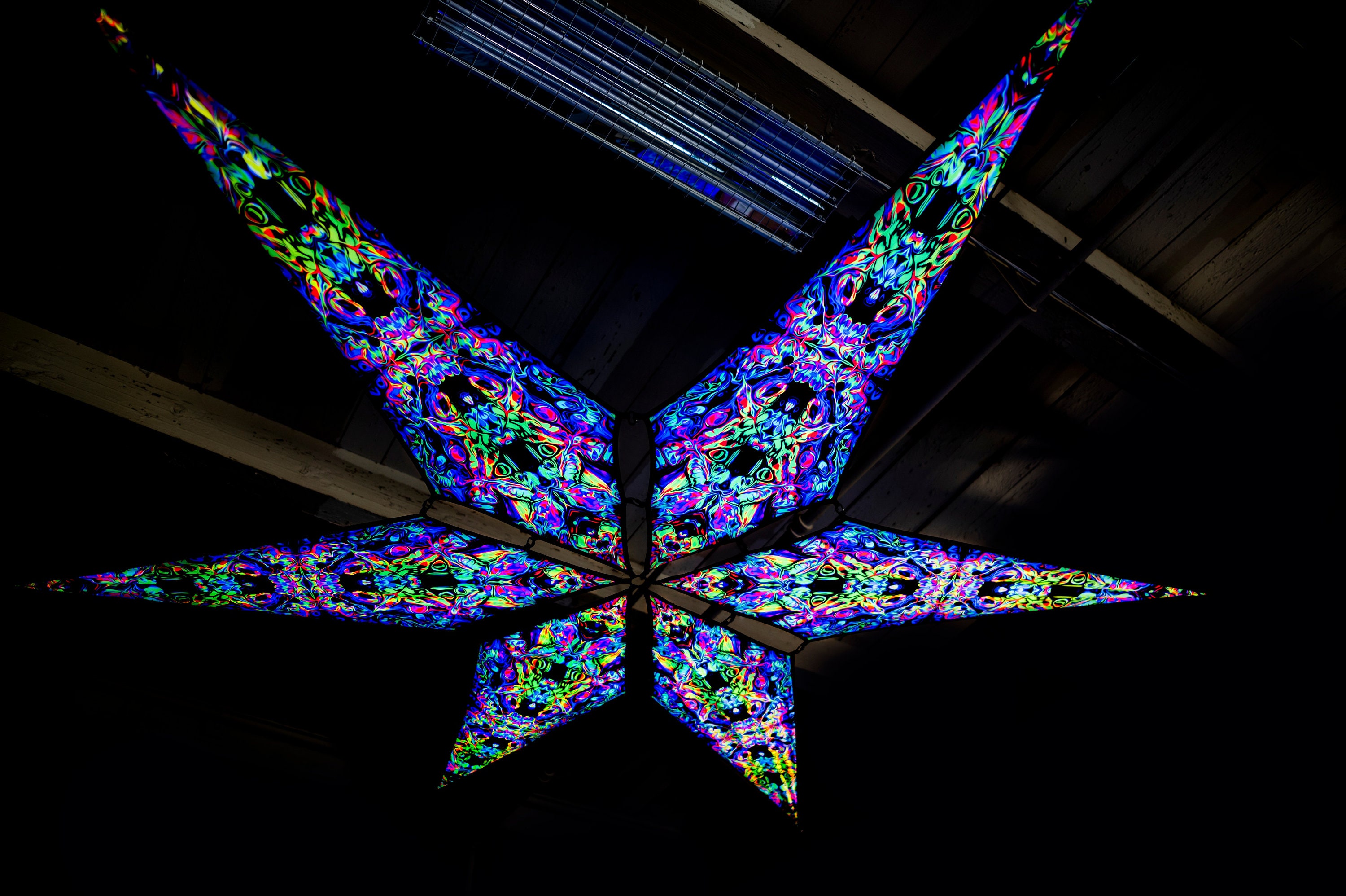Cell Portal Ceiling Canopy Trippy UV Reactive Geometric - Etsy