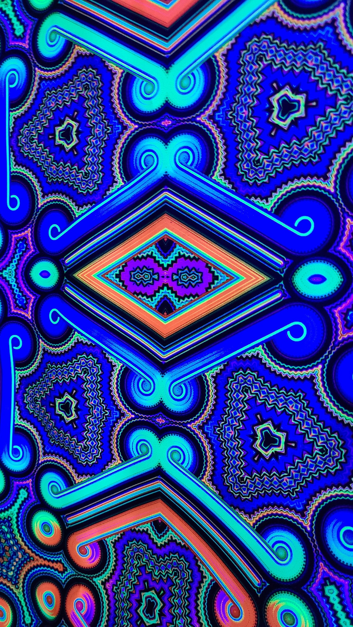 Chroma Zen blacklight Tapestry Psychedelic UV Reactive - Etsy