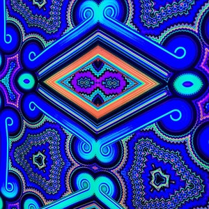 Chroma Zen (blacklight Tapestry) Psychedelic UV Reactive Fluorescent ...