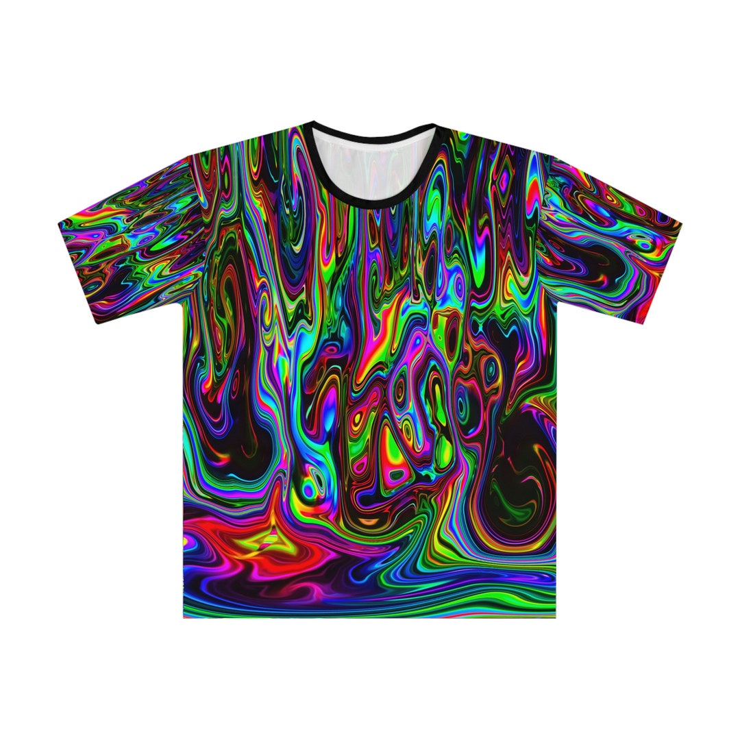 Acid Rain Trippy T-shirt All Over Print - Festival Rave - Etsy