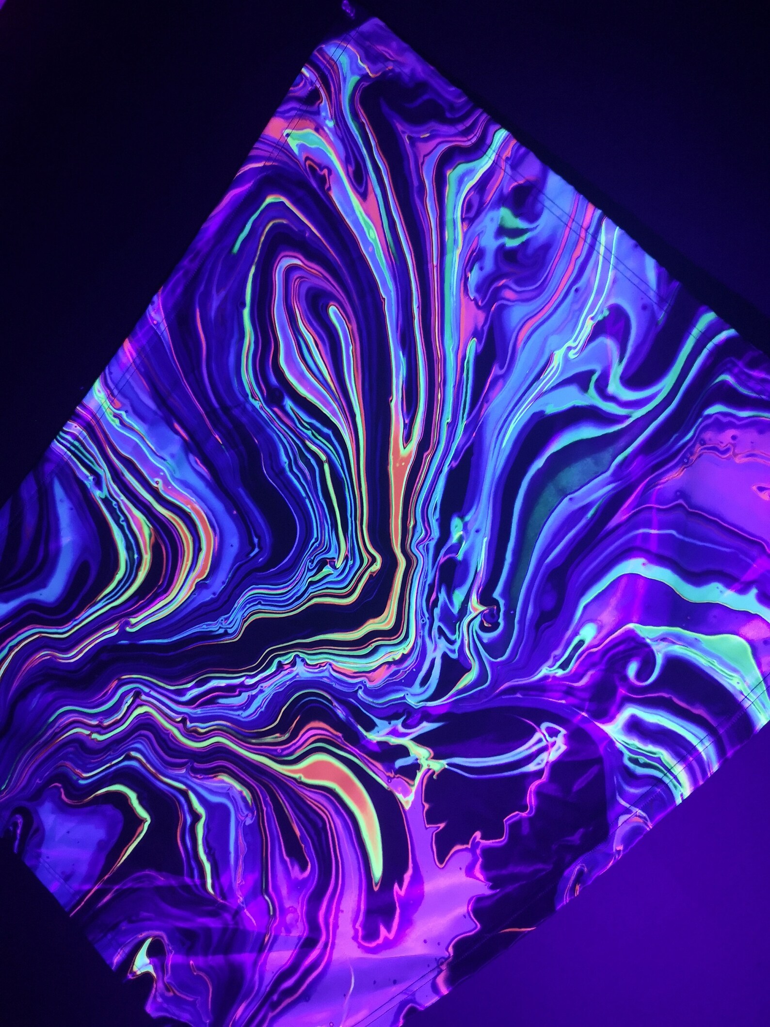 Neon Rift Blacklight Tapestry psychedelic Fluid Art UV - Etsy